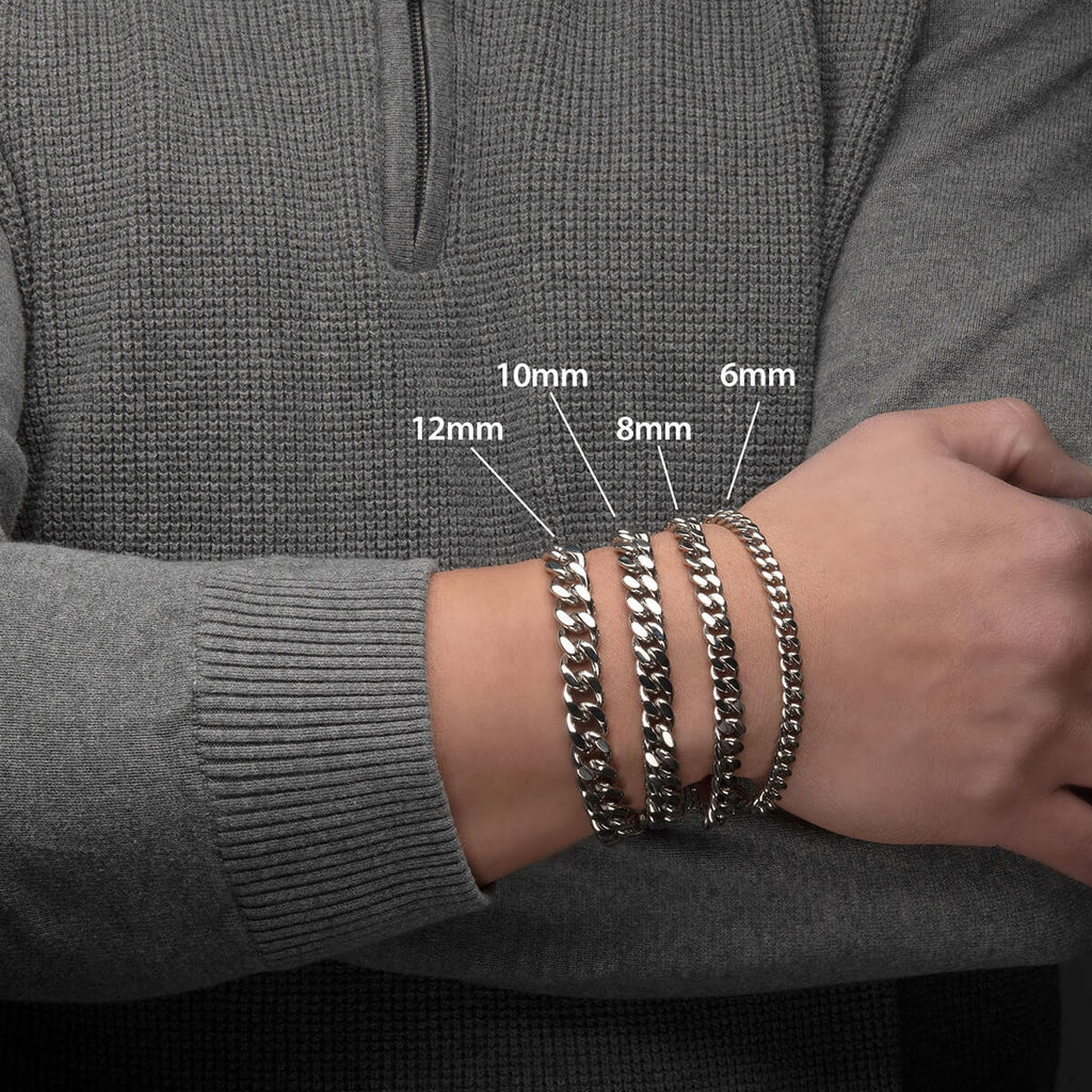 THE COAST 8mm Miami Cuban Link Men's Bracelet Stainless Steel
